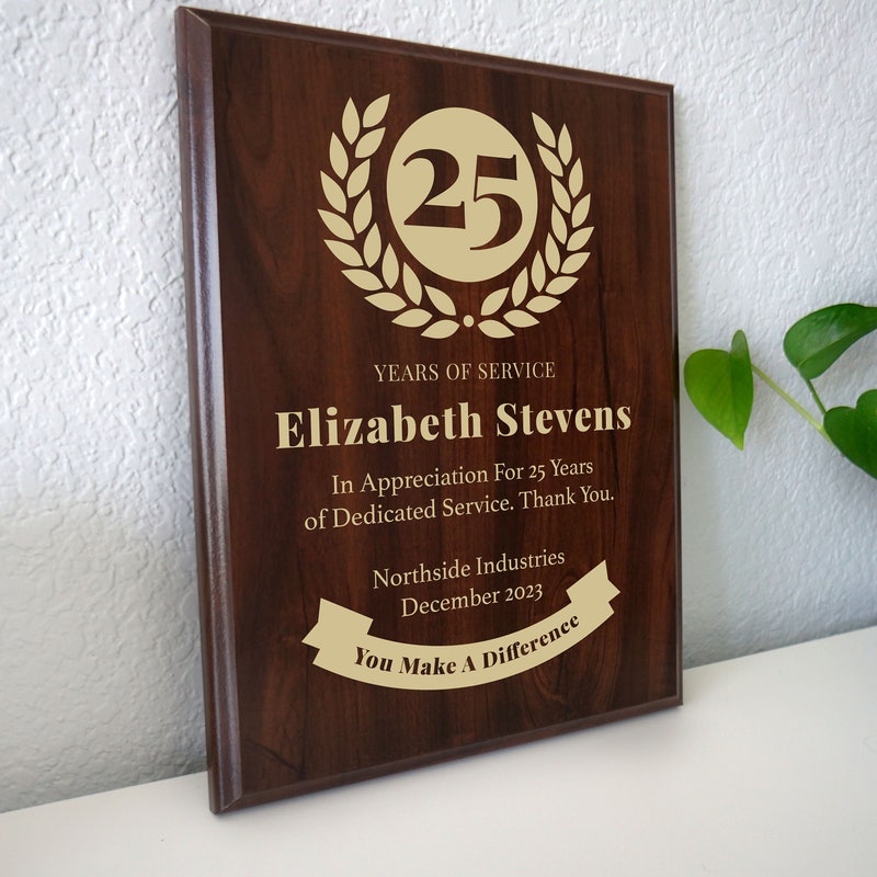 Five Year Plaque - Etsy