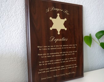 Deputy Sheriff Plaque - Etsy