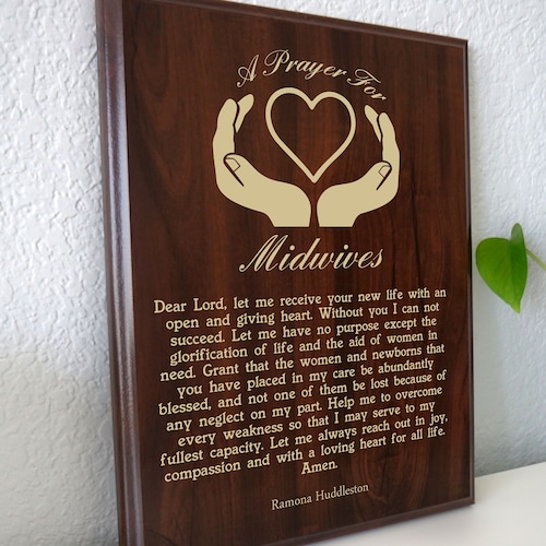 Midwives Prayer Plaque Personalized Nurse Midwife Gift A - Etsy
