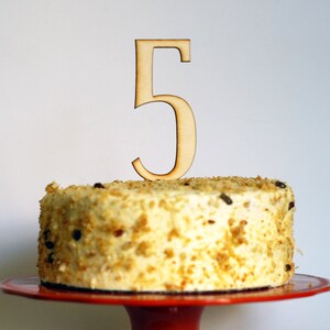 5th Birthday Cake Topper or Photo Prop - Number 5 - Laser Cut Wood or ...
