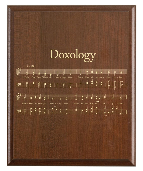 The Doxology Hymn Print Plaque Christian Hymnal Wall Art - Etsy