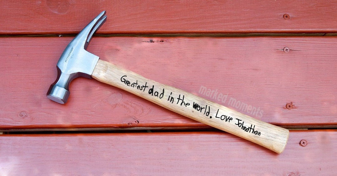 Your Engraved Handwriting Hammer | Actual Writing From Child Engraved ...