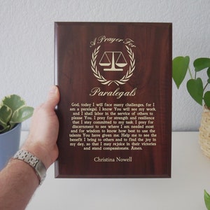Paralegal Prayer Plaque | Precision Researching Details Where Cases ...