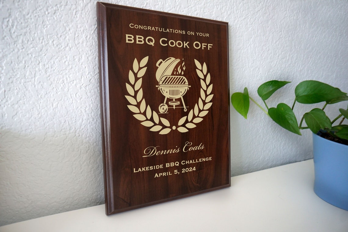 BBQ Cook off Award Plaque | Personalized Plaque for a Barbecue Cookoff ...