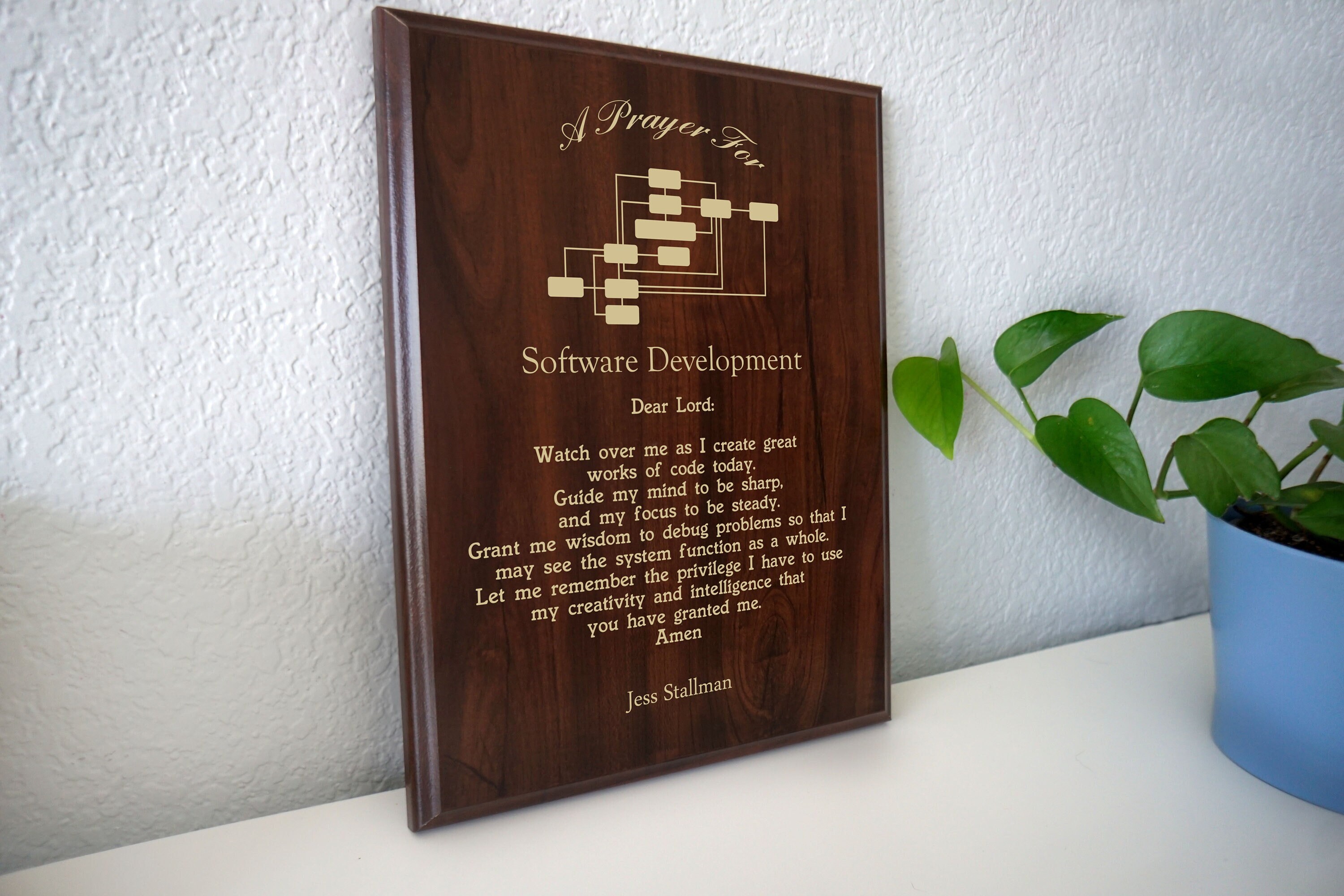 Present for Software Developers Computer Programmer Prayer Plaque ...