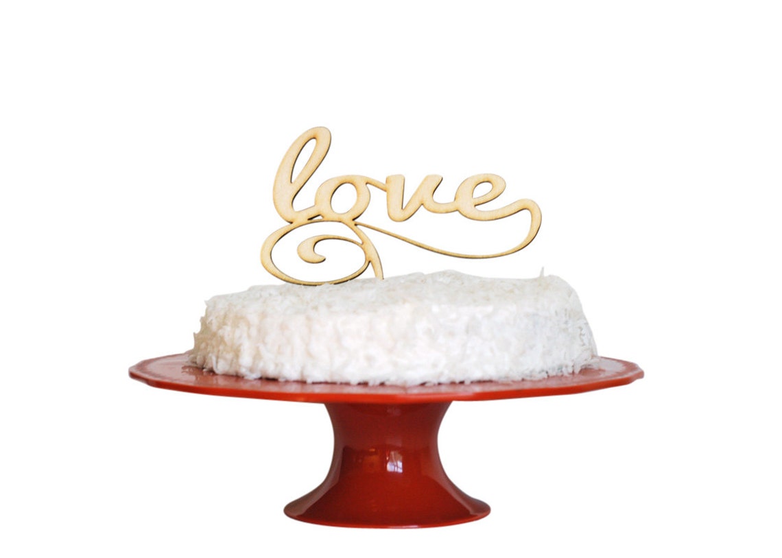 Love Cake Topper Love Wedding Cake Topper or Engagement | Etsy
