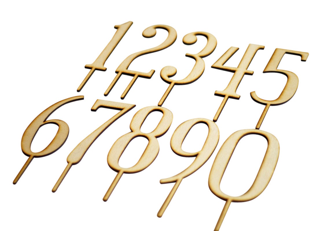 ANY SINGLE Number Birthday Cake Toppers or Anniversary Cake | Etsy