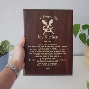 Kitchen Prayer Plaque | Kitchen Gift | Personalized Chef Gift | My ...