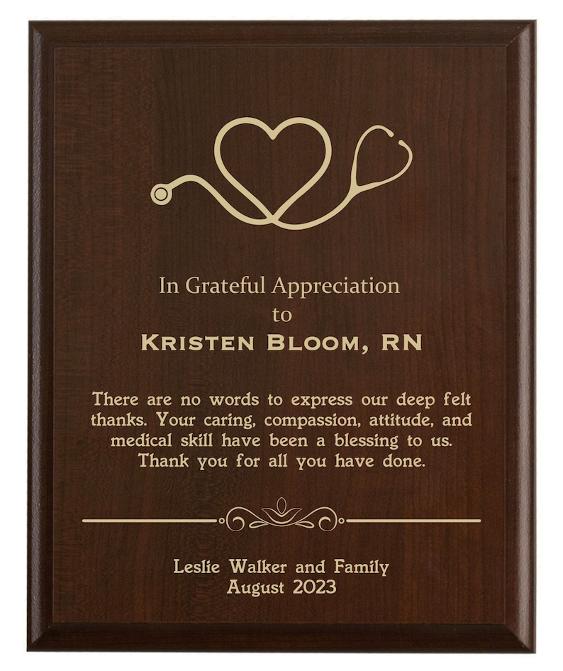 Nurse Thank You Appreciation Week Gift | Nursing Recognition Plaque ...