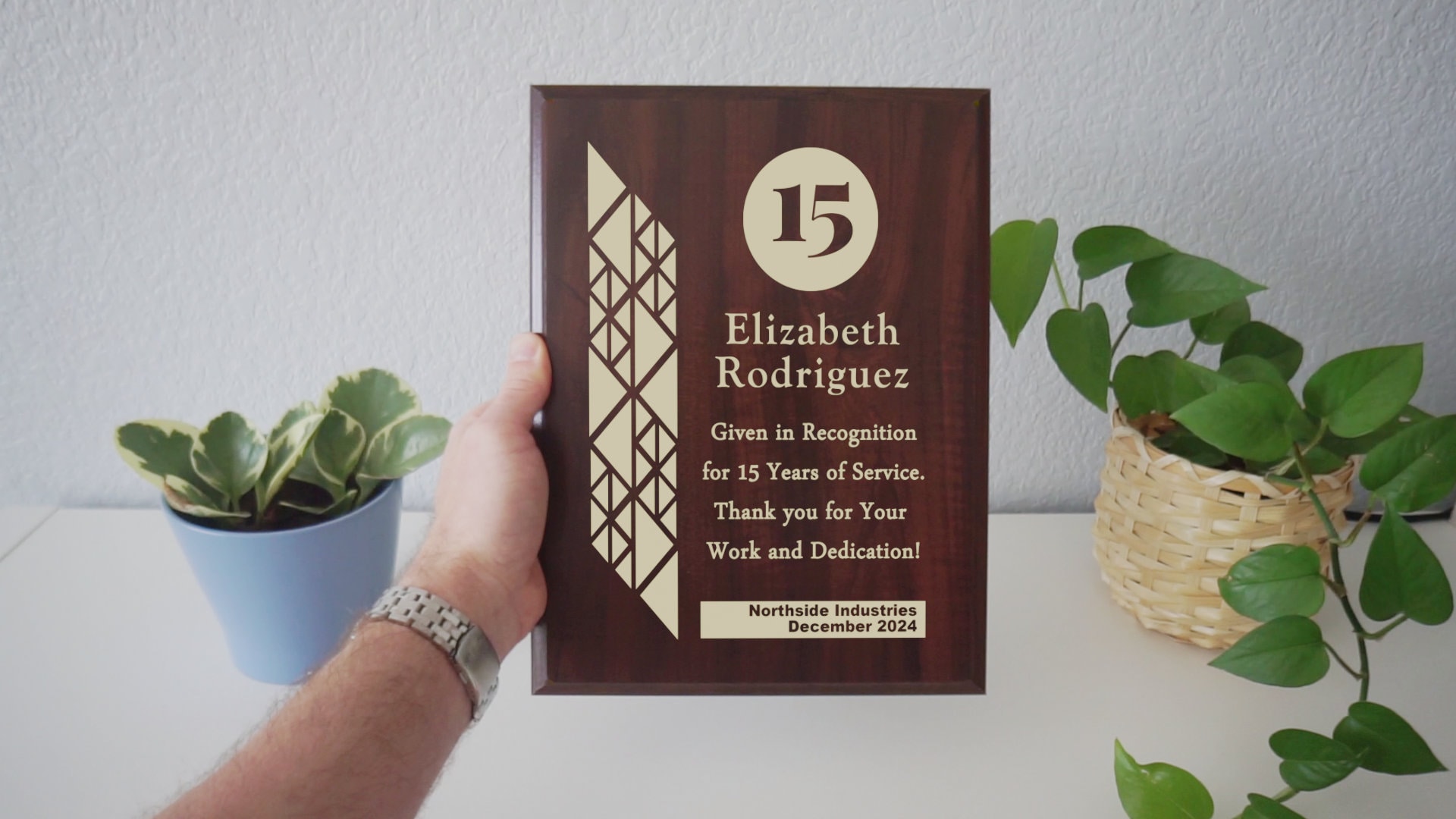 15 Year Work Anniversary Gift Award | Fifteen Years of Service Employee ...