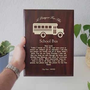 Bus Driver Prayer Plaque | Personalized School Bus Drivers Gift | A ...