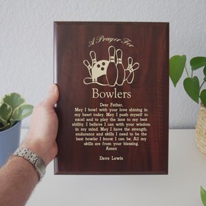 Bowling Prayer Plaque | Personalized Bowler Gift | A Bowler's Prayer ...