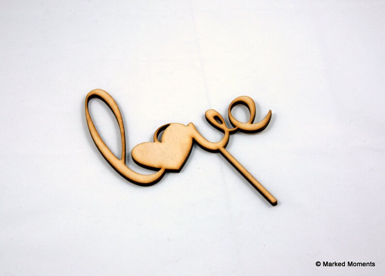 Love Heart Cake Topper Love Wedding Cake Topper or - Etsy