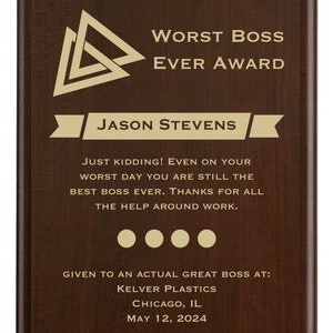 Worst Boss Gag Gift | Manager Gift | Boss Appreciation Gift ...