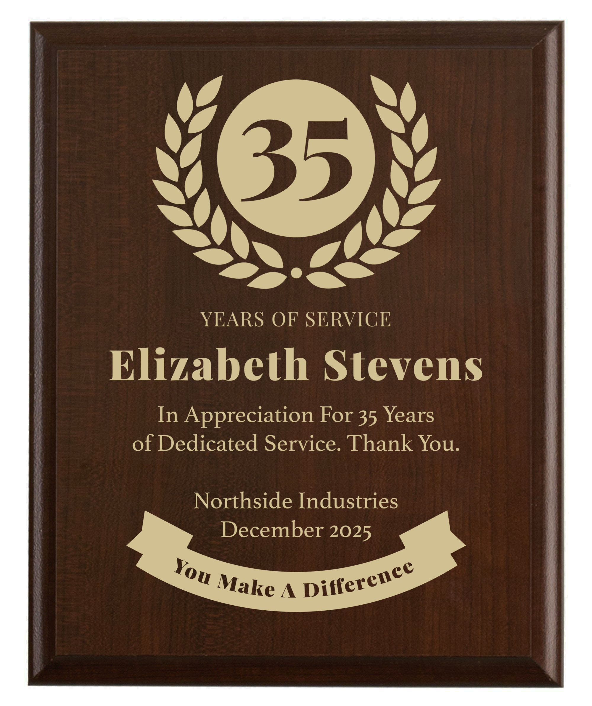 35 Year Work Anniversary Gift Award | Thirty Five Service Employee ...