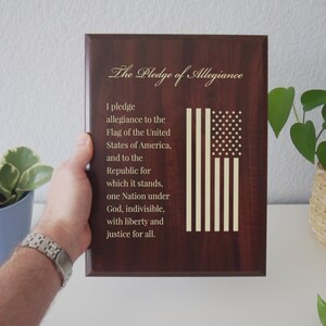 The Pledge of Allegiance American Flag Plaque | Patriotic Americana ...