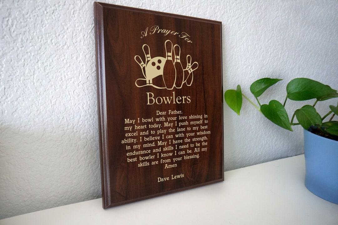 Bowling Prayer Plaque | Personalized Bowler Gift | A Bowler's Prayer ...