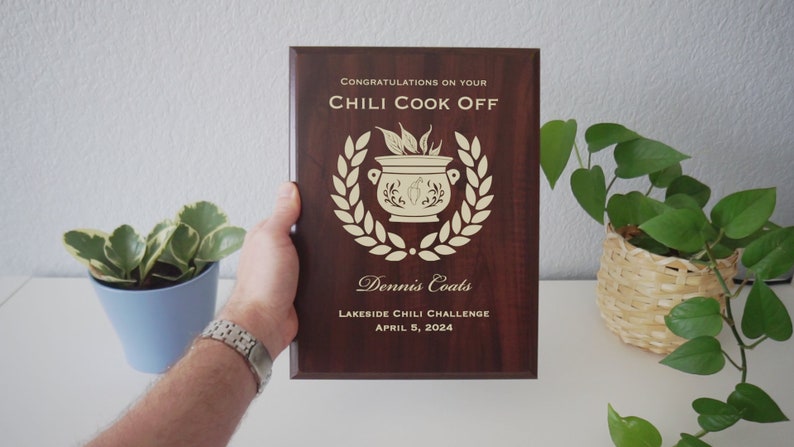 Chili Cook off Award Plaque Personalized Plaque for a Chili - Etsy