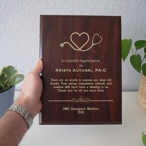 Nurse Thank You Appreciation Week Gift | Nursing Recognition Plaque ...