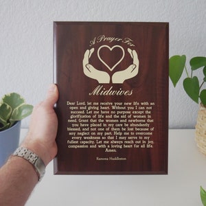 Midwives Prayer Plaque | Personalized Nurse Midwife Gift | A Midwife's ...