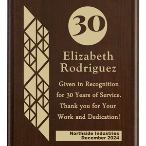 30 Year Work Anniversary Gift Award | Thirty Years of Service Employee ...