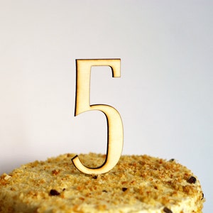 5th Birthday Cake Topper or Photo Prop - Number 5 - Laser Cut Wood or ...