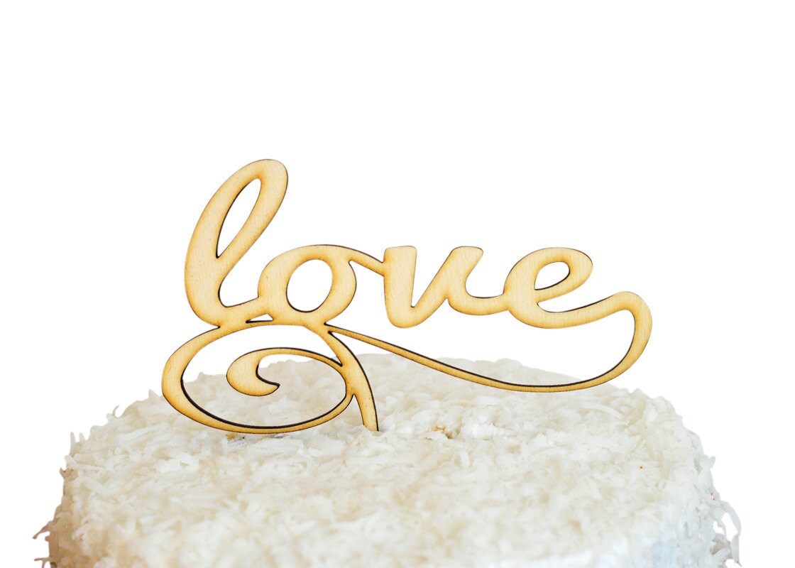 Love Cake Topper Love Wedding Cake Topper or Engagement | Etsy