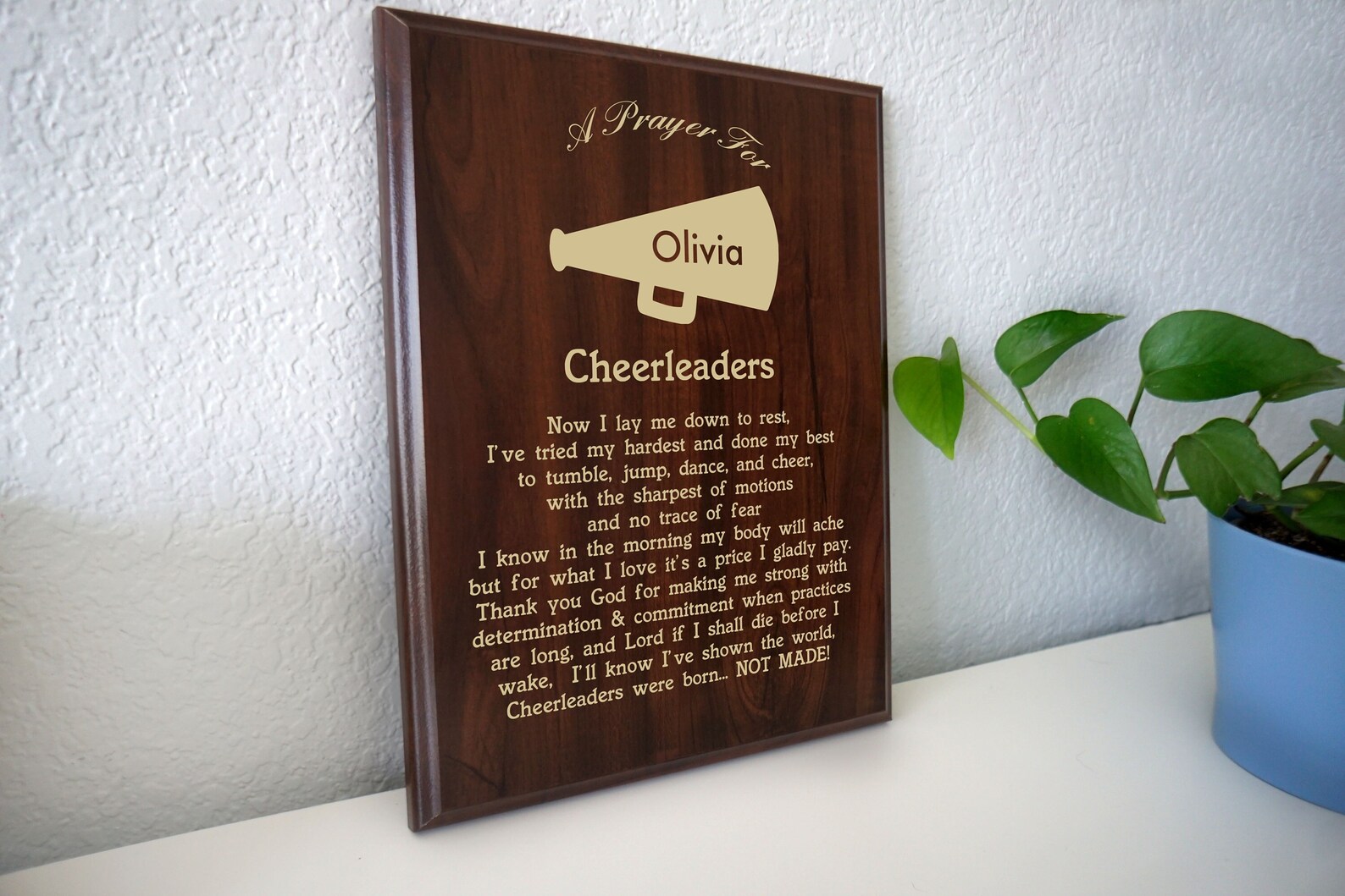 Cheerleader Prayer Plaque Personalized Cheerleader's - Etsy