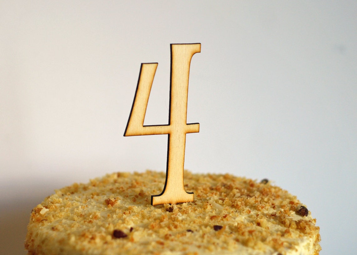 4th Birthday Cake Topper or Photo Prop Number 4 Laser Cut - Etsy
