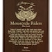 Motorcycle Rider Prayer Plaque | Protection Riding Roads Where Speed ...