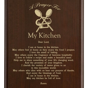 Kitchen Prayer Plaque | Kitchen Gift | Personalized Chef Gift | My ...