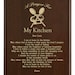 Kitchen Prayer Plaque | Kitchen Gift | Personalized Chef Gift | My ...