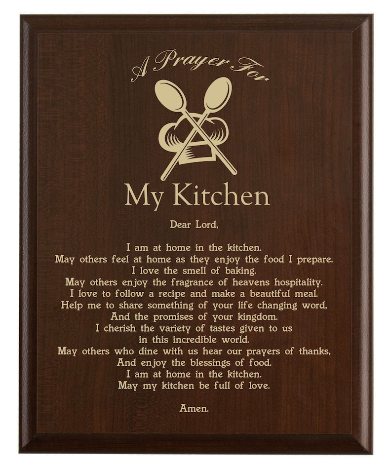 Kitchen Prayer Plaque Kitchen Gift Personalized Chef Gift - Etsy