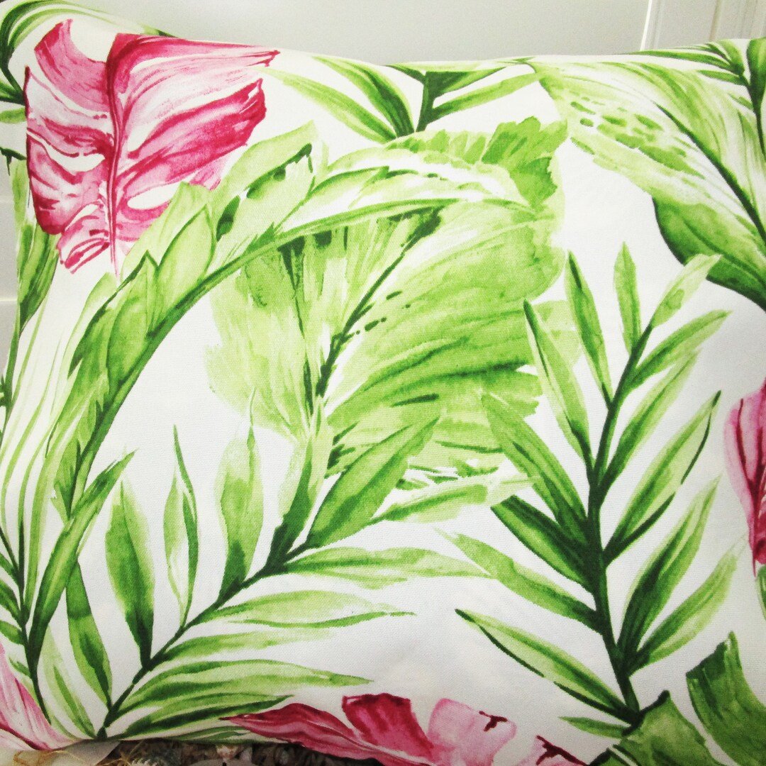 Tropical OUTDOOR Pillow Cover Patio Porch Decorative Accent Throw TOSS ...