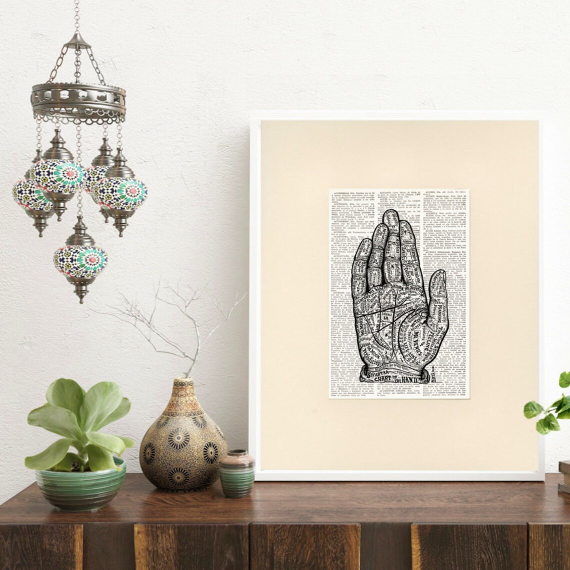 PALMISTRY Dictionary Art Print, Palm Reading Chart , Hand, Chiromancy ...