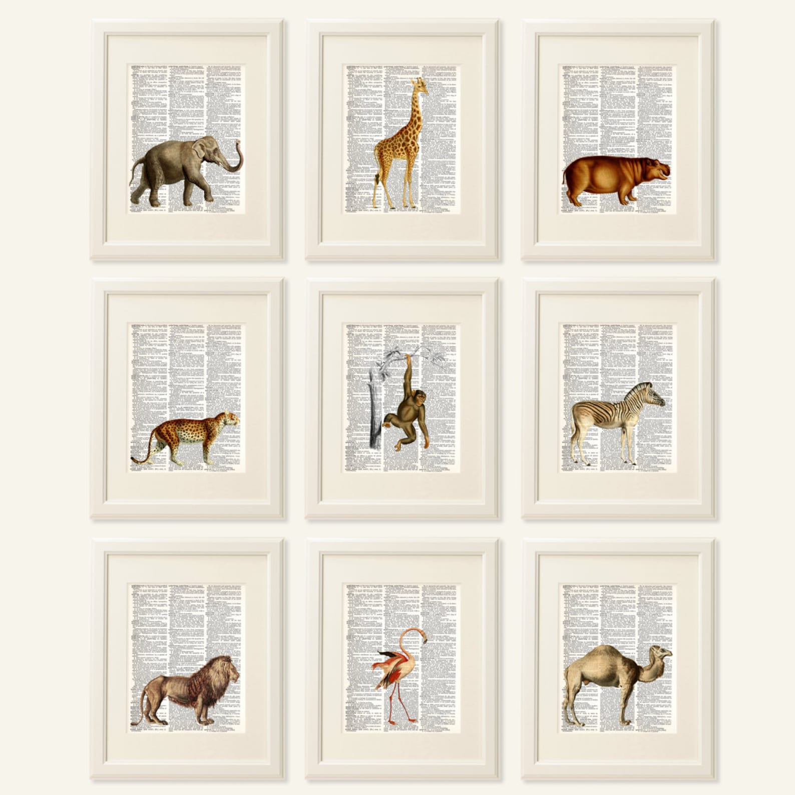 LEOPARD Dictionary Art Print Safari Nursery Art Jungle Baby - Etsy