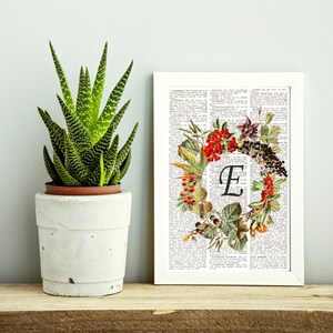 MONOGRAM INITIAL Dictionary PRINT Alphabet Wall Decor - Etsy