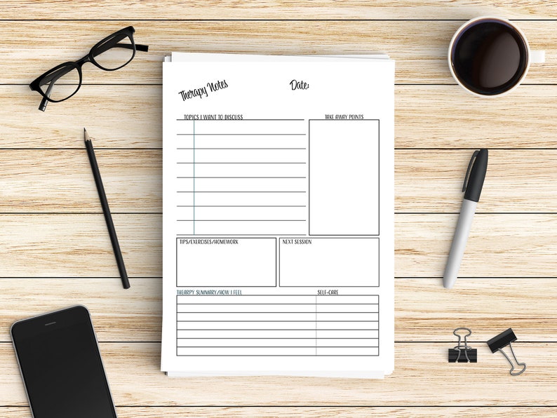 Therapy Notes-minimalist Therapy Notes-simple Therapy Notes - Etsy