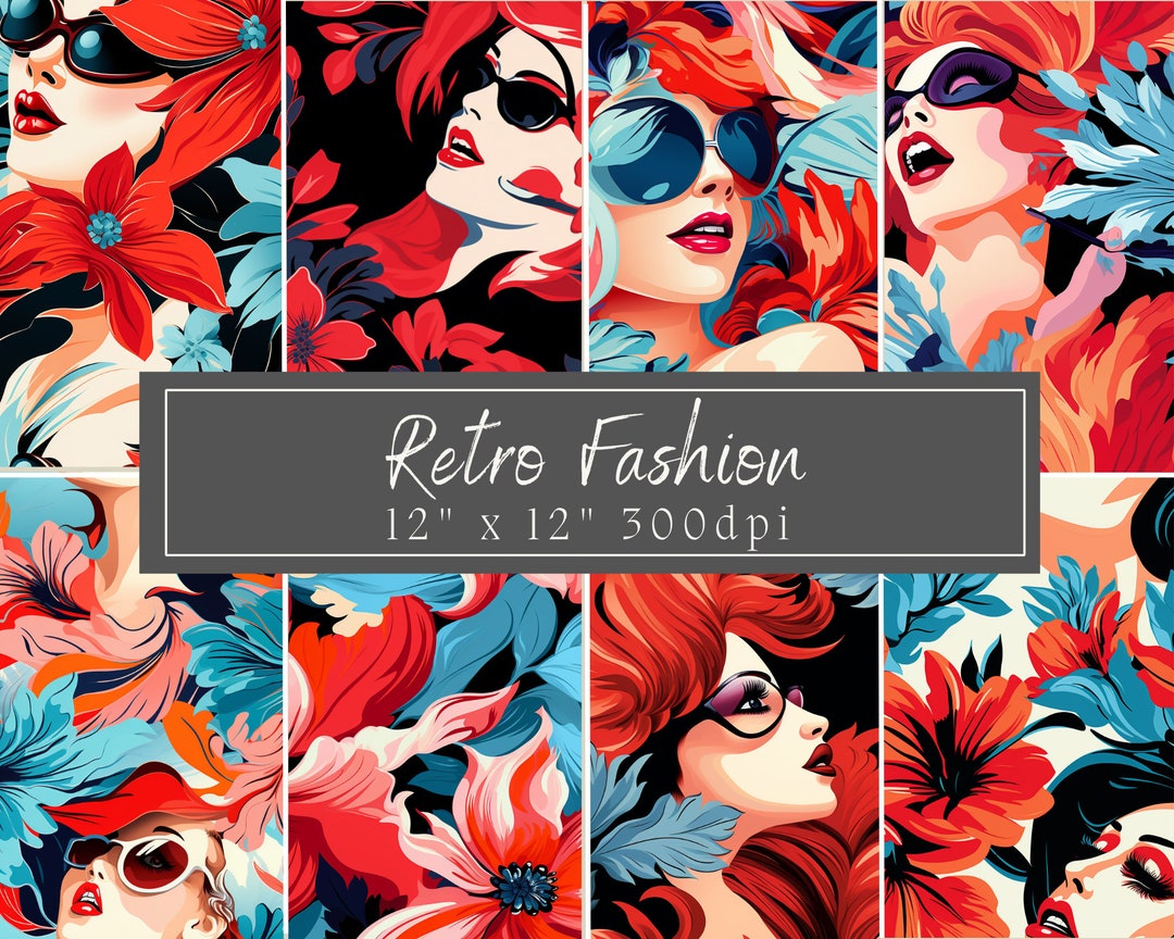 Retro Fashion Patterns Digital Download - Etsy