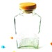 Glass Jar Triangular Transparent Glass With Cork Lid CONFETTO - Etsy