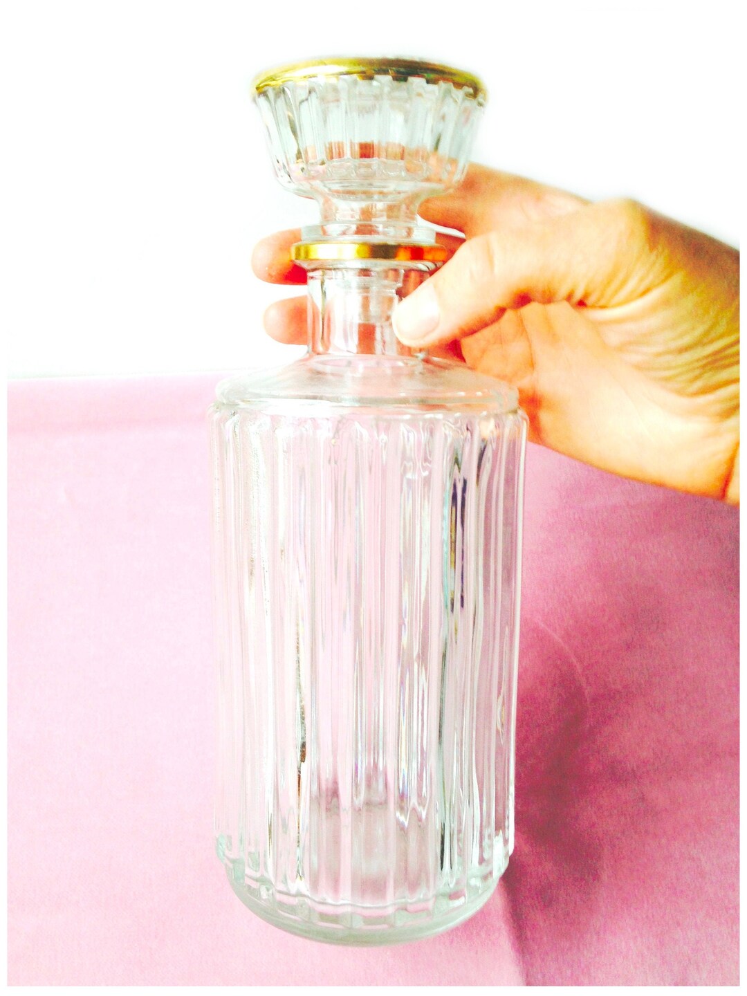 Whisky Flask Italian Made Glass Decanter With Large - Etsy