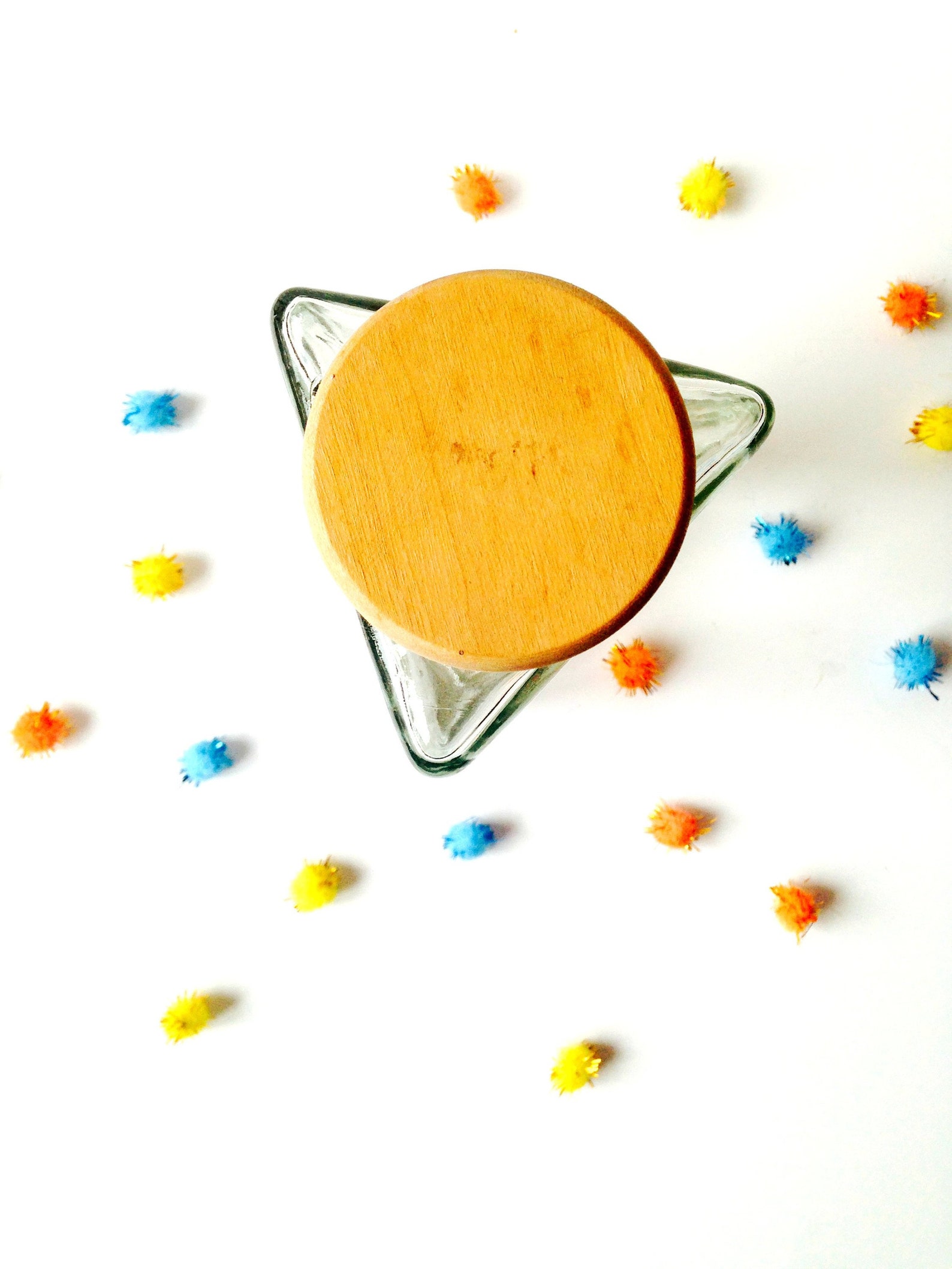 Glass Jar Triangular Transparent Glass With Cork Lid CONFETTO - Etsy
