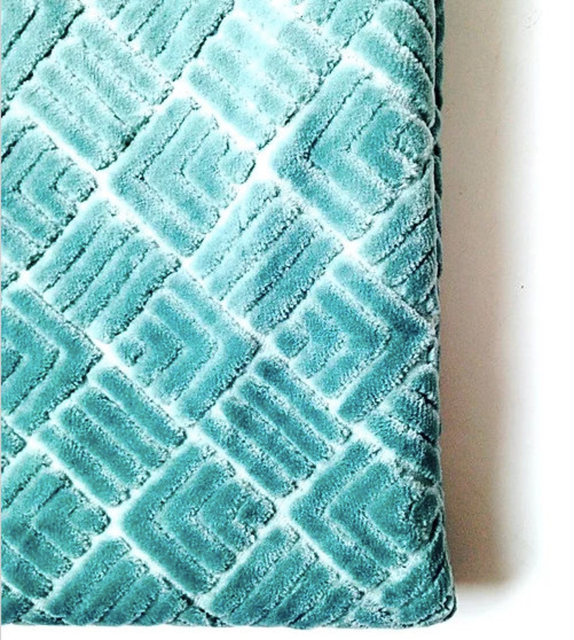 Fabric Piece of Premium Quality Embossed Velvet Blue Green - Etsy