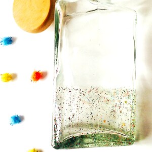 Glass Jar Triangular Transparent Glass With Cork Lid CONFETTO - Etsy