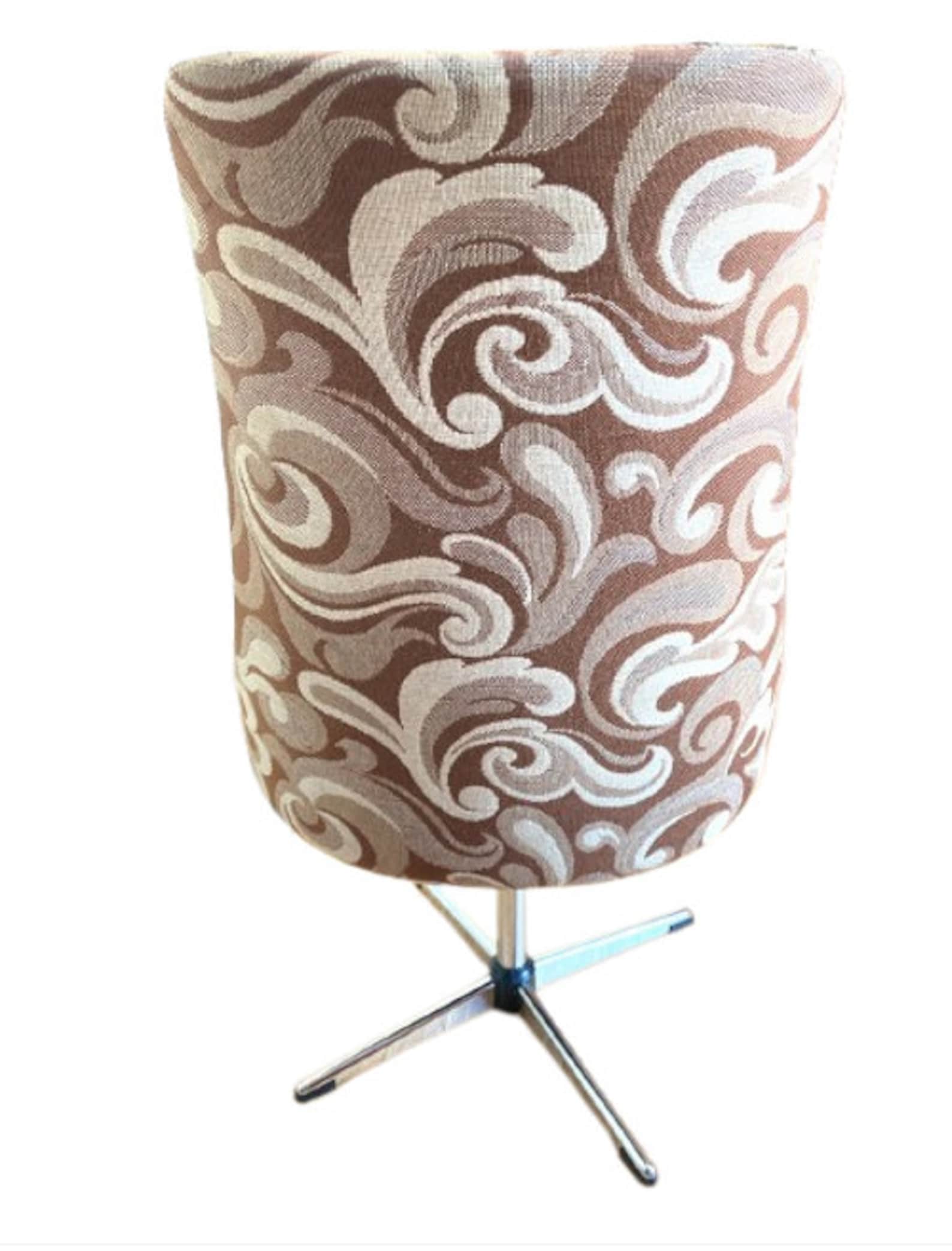 Design Piece Brown Swivel Chair 60s or 70s Original Fabric Plastic ...