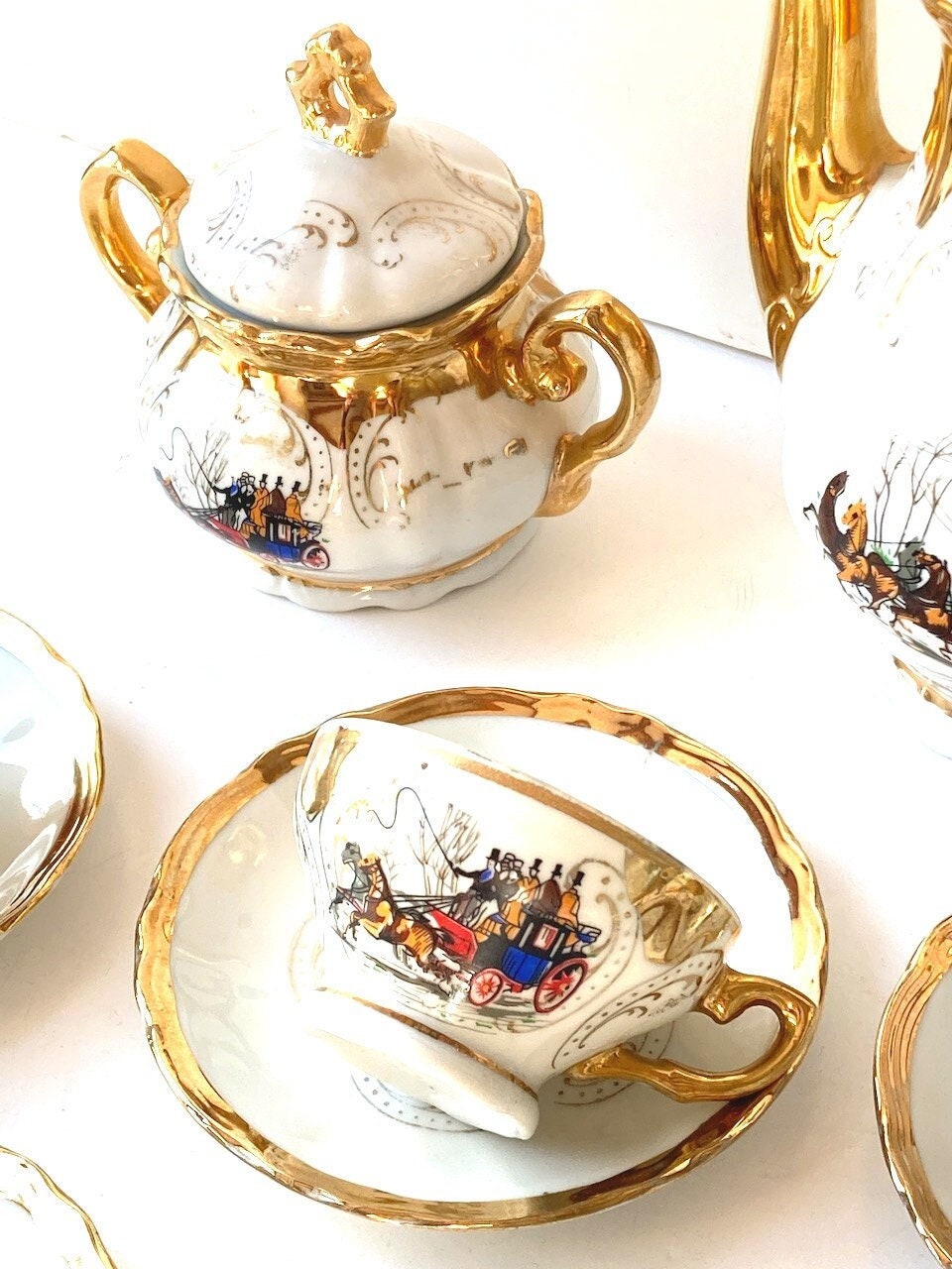 Teacup of the GOLD HIGH TEA Set Bavaria Porcelain Gold With Baroque ...