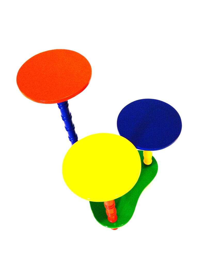 Shelf Tripod Shelf MONDRIAN Low Tripod Table Three Wooden - Etsy