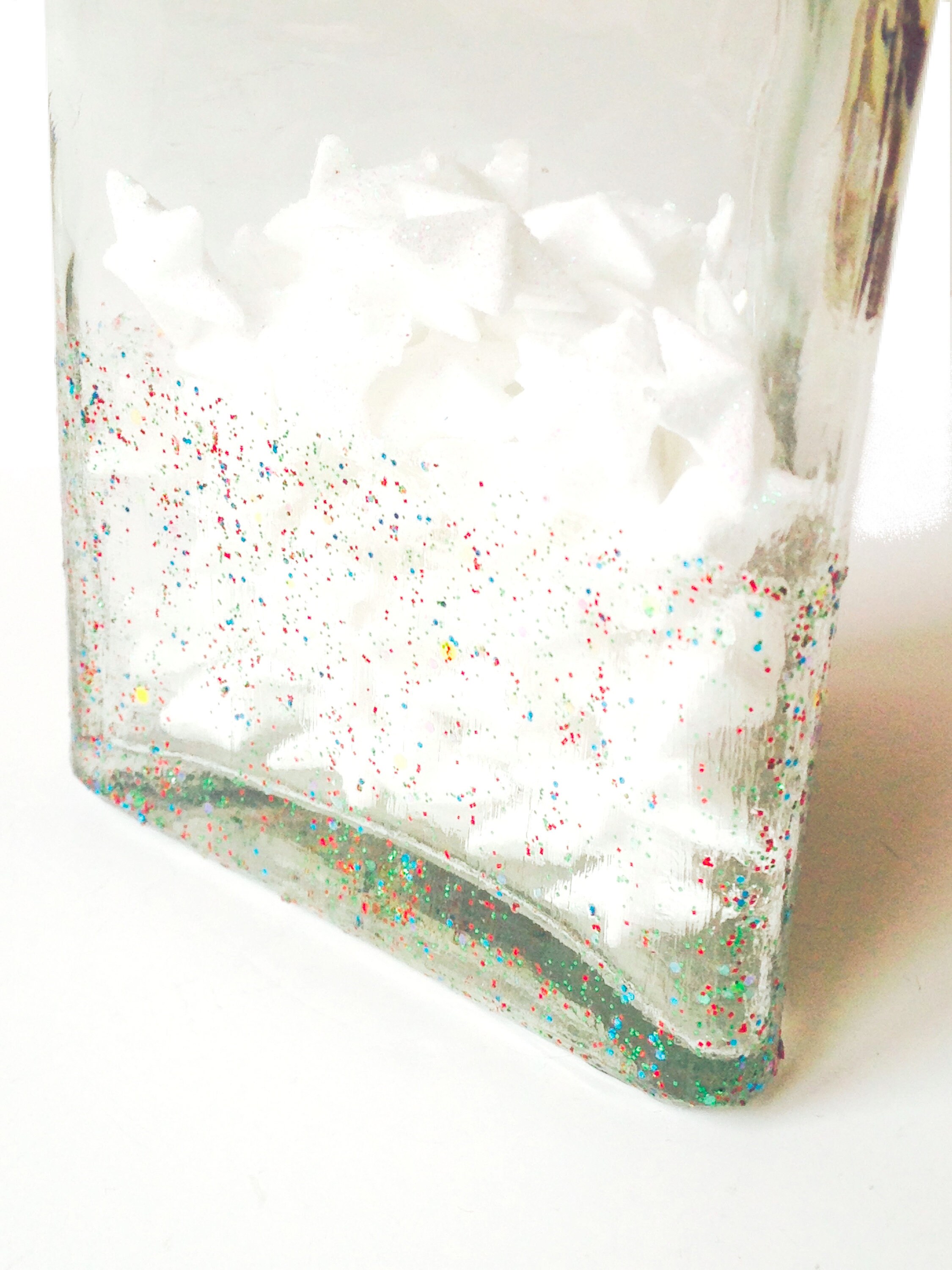Glass Jar Triangular Transparent Glass With Cork Lid CONFETTO - Etsy