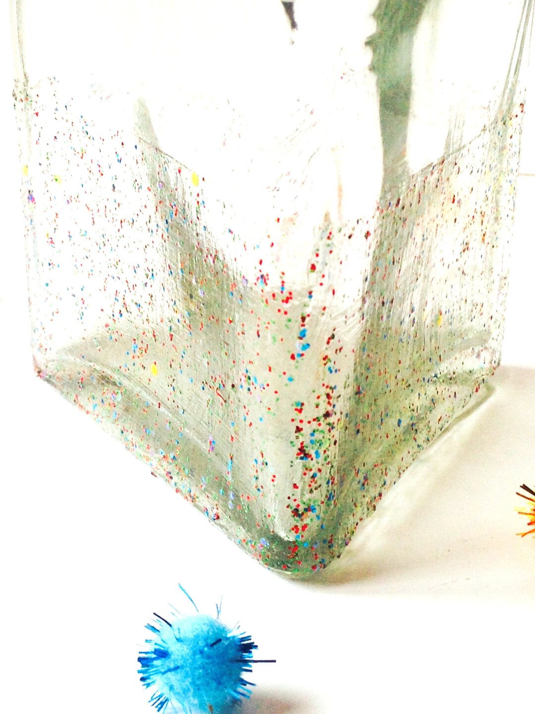 Glass Jar Triangular Transparent Glass With Cork Lid CONFETTO - Etsy