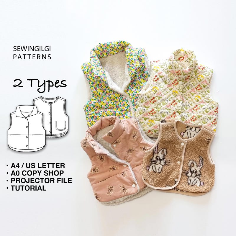 Quilted High Neck Vest - Etsy